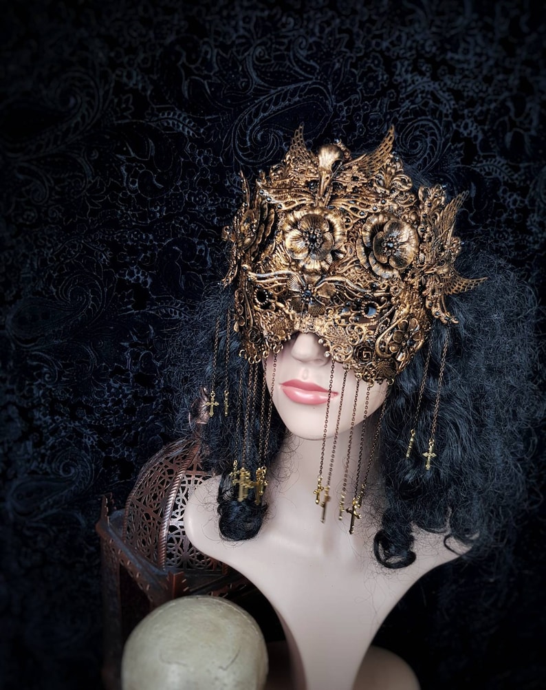 Holy crow blind mask fantasy mask ravenskull gothic mask | Etsy