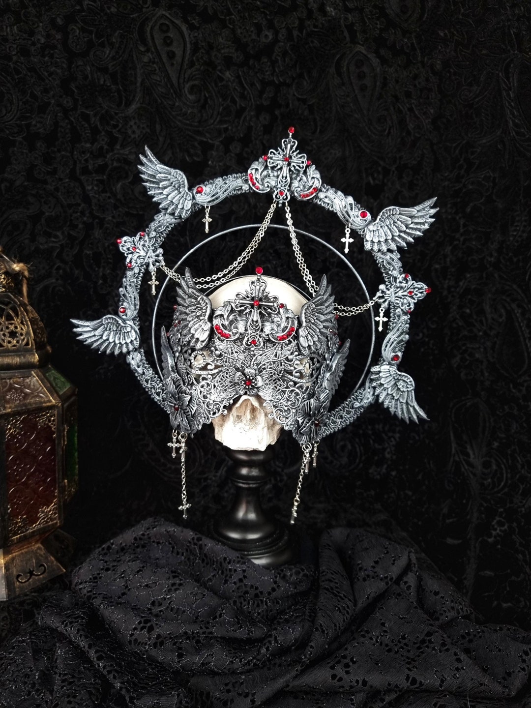 Faster Custom order/ Set Angel Halo & blind mask, cosplay, fantasy ...