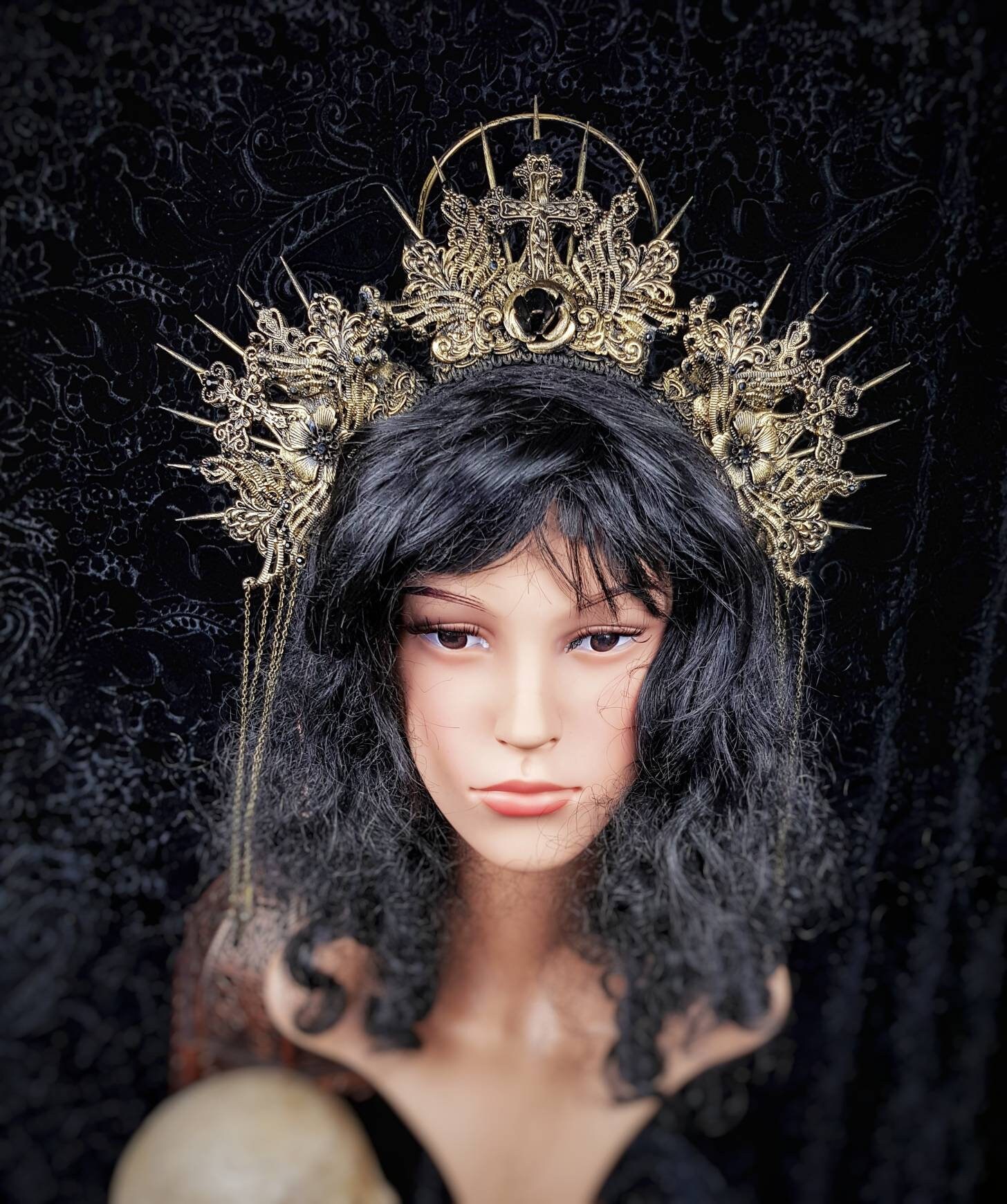 II. Holy Crown with halo goth crown gothic crown Cathedral | Etsy