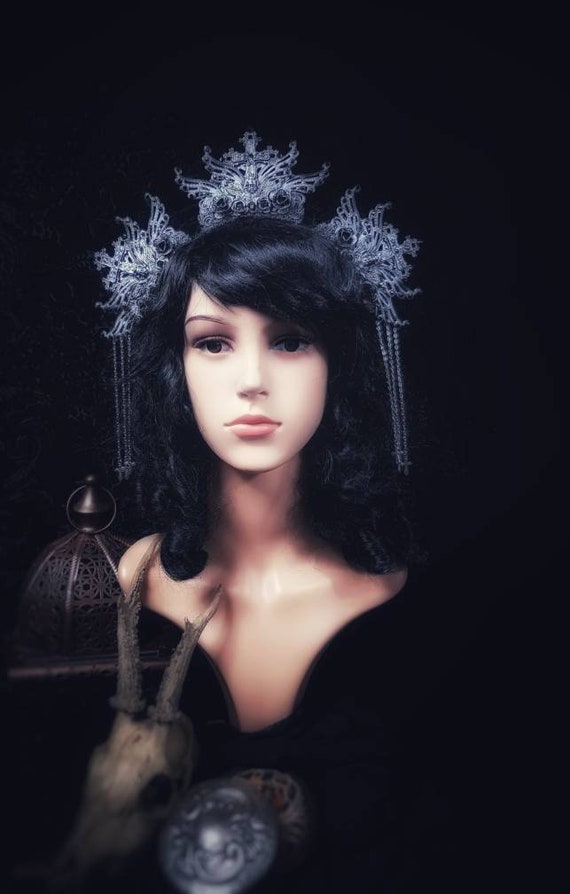 Gothic headpiece Jeanne d'Arc Crown goth Headdress | Etsy