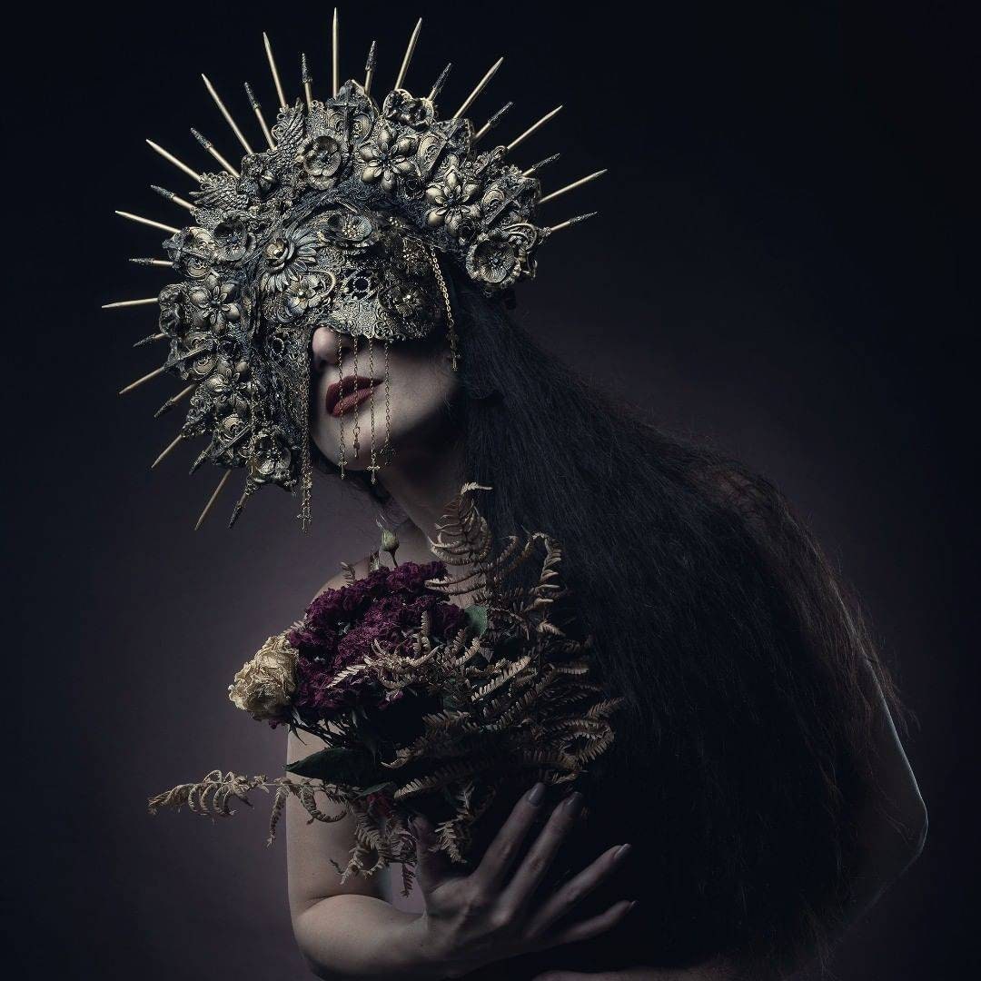 Made to Order / Set Gothic Headdress & Blind Mask, Halo, Gothic Crown ...