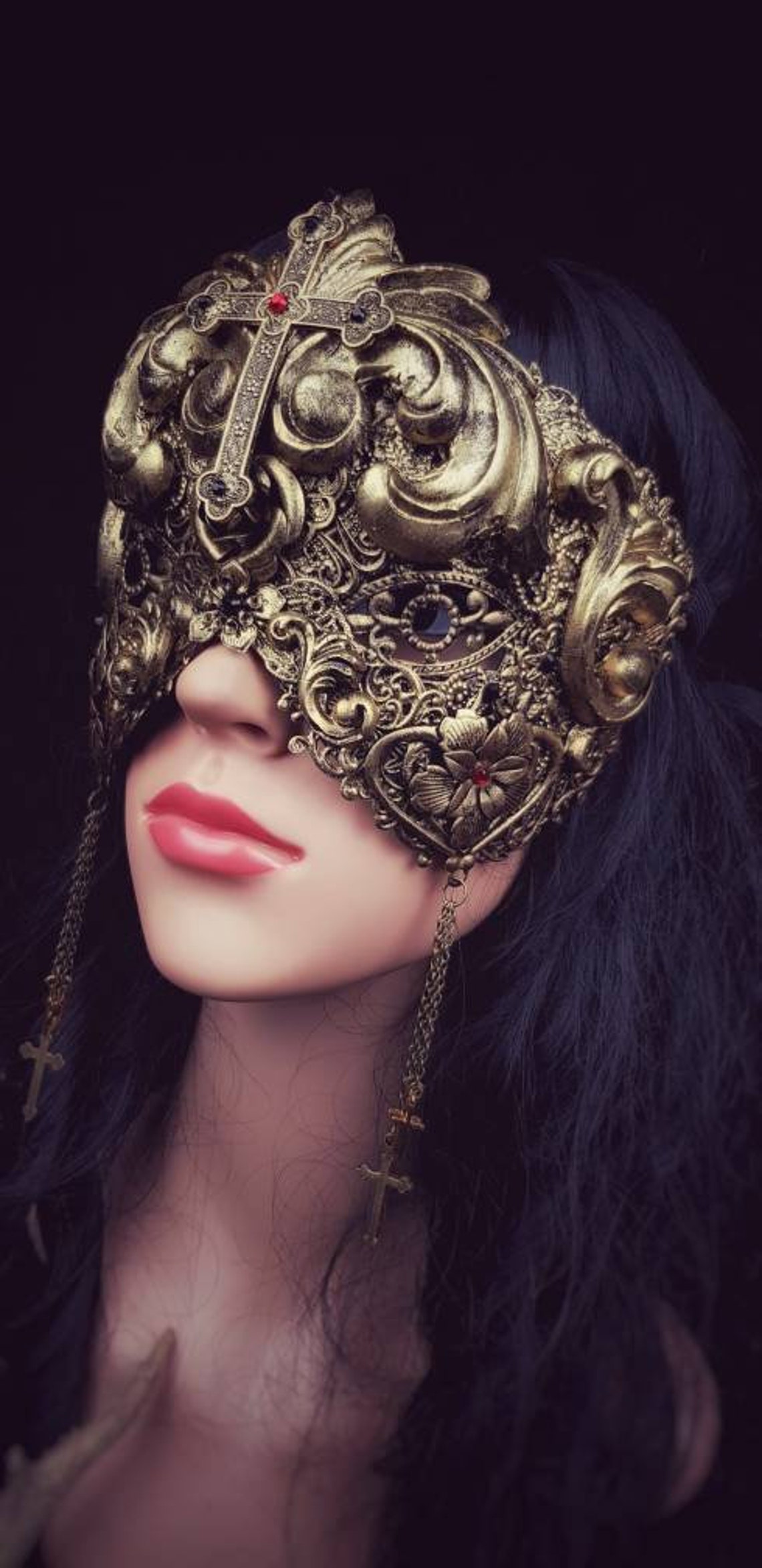Baroque Blind Mask Fantasy Cosplay Larp Gothic - Etsy UK