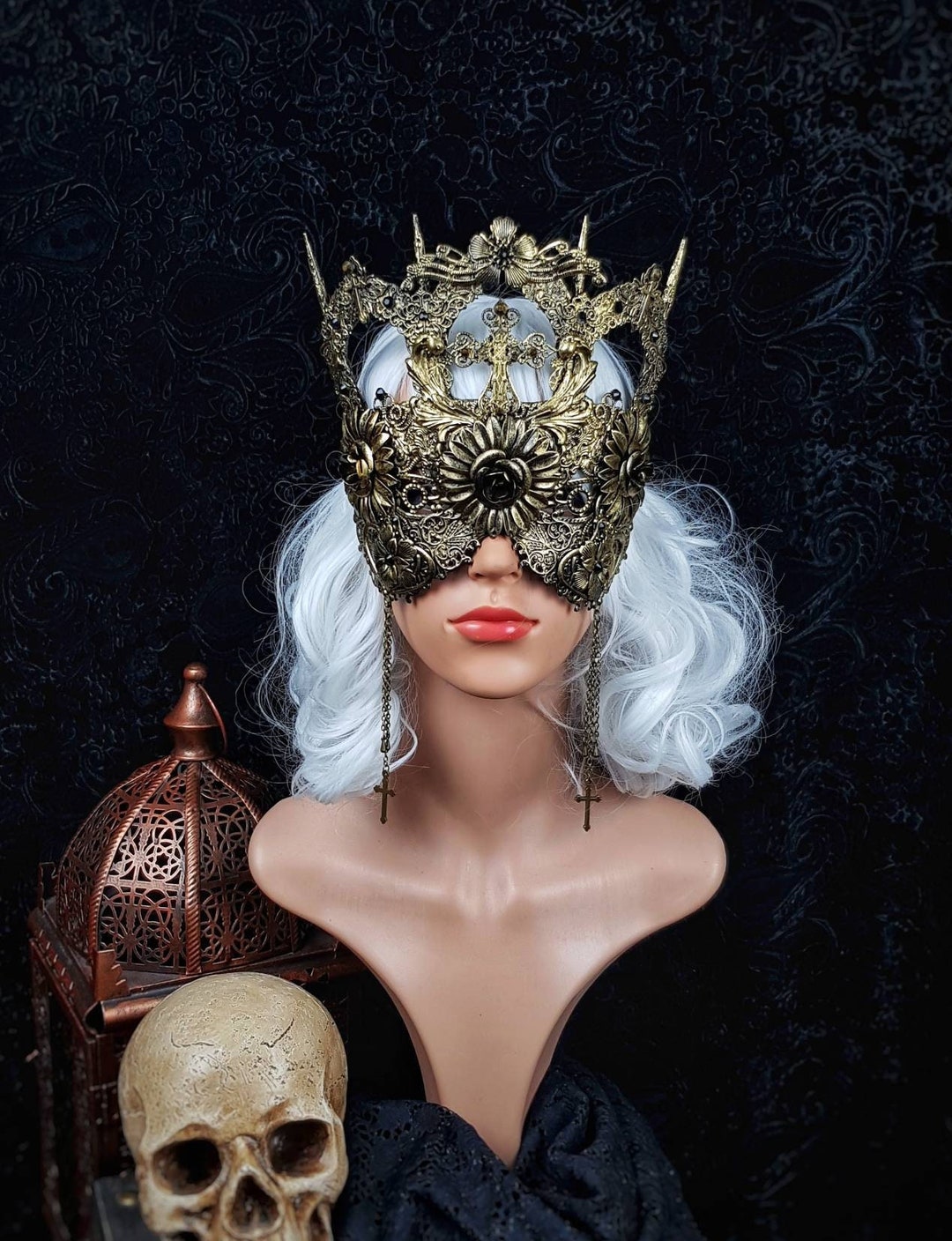 II. Cathedral Blind Mask, Fantasy, Sacred, Holy Mask, Angel, Cosplay ...