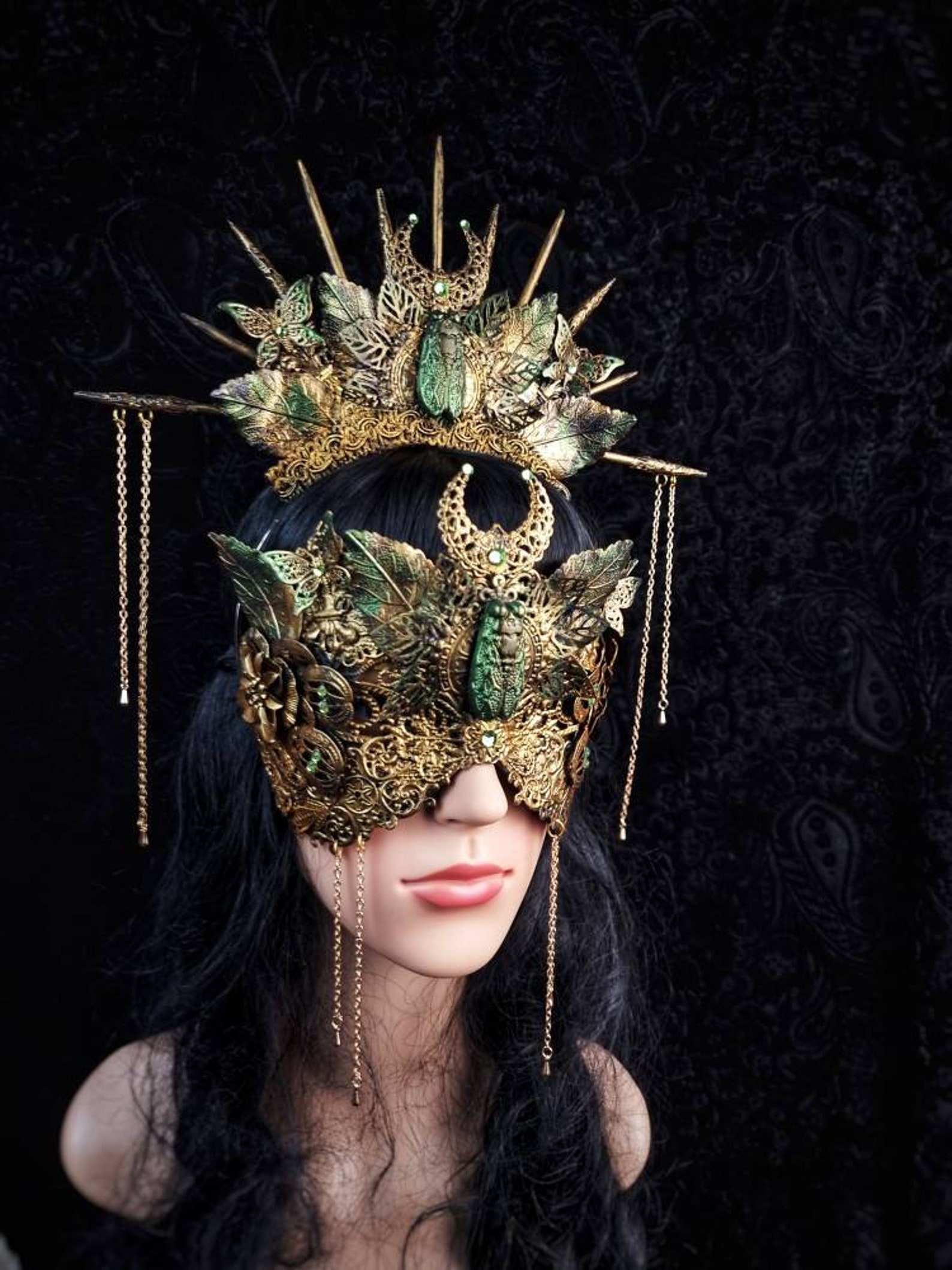 Blind Mask King & Queen Gothic Crown Gothic - Etsy