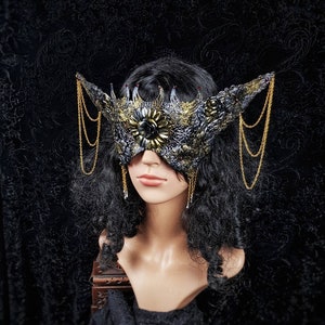 Blind Mask " Moon Elf " Gothic Crown, Cosplay, Pagan, Fairy, Gothic ...