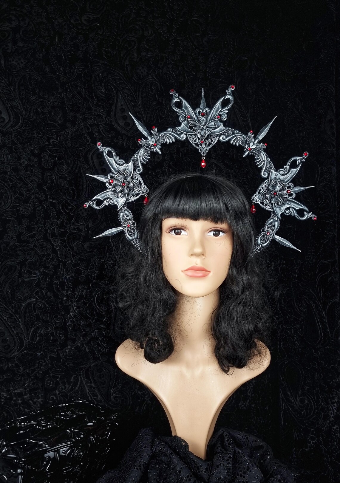 Halo "vampire Bloody Tears" Headdress, Gothic Crown, Horror, Fantasy ...