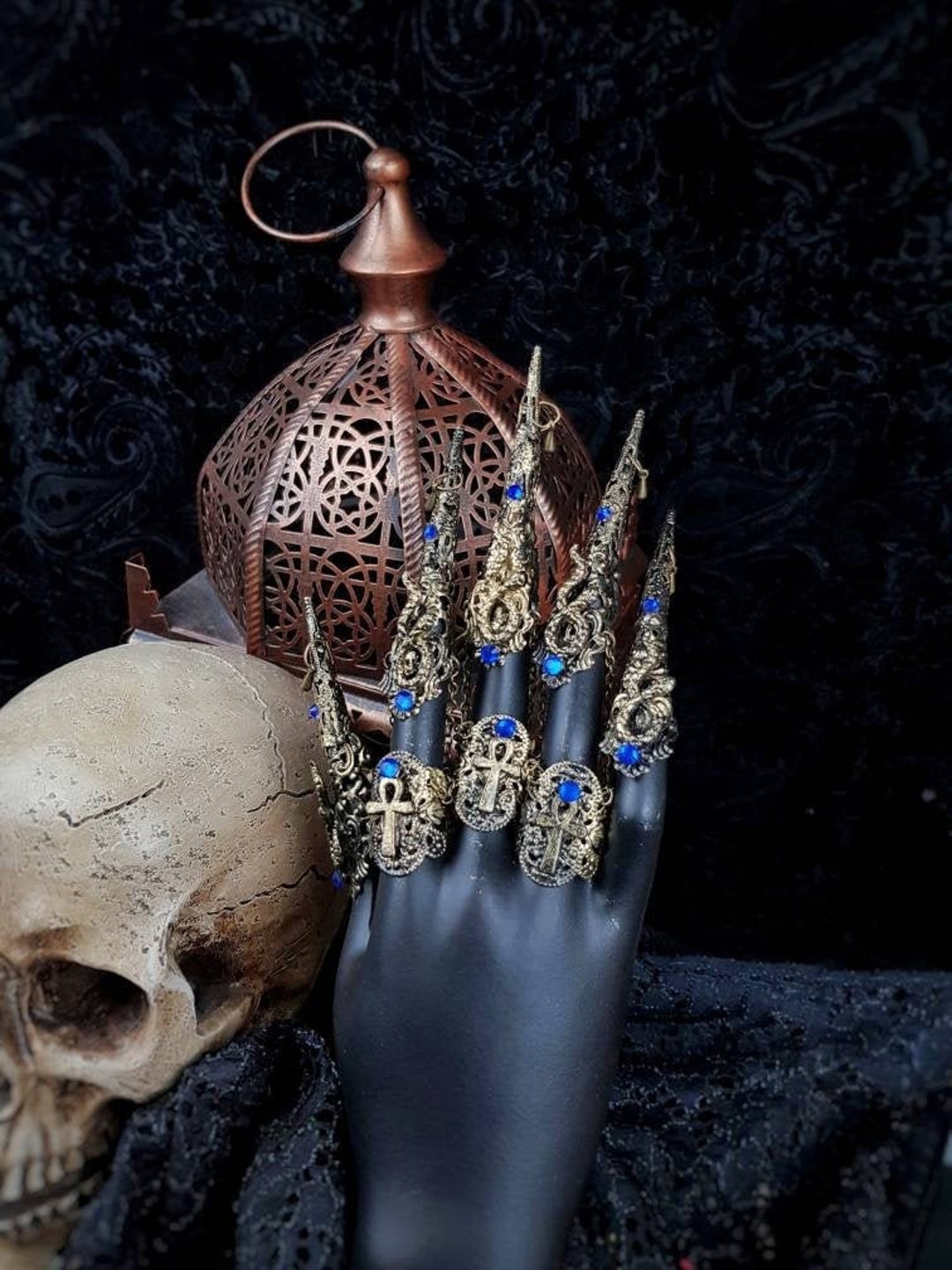 Made to Order / Anubis Finger Claws and Rings, Cleopatra Costume ...