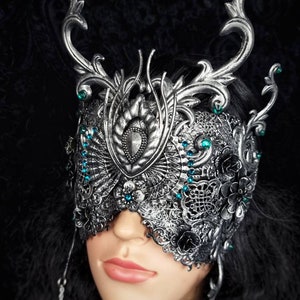 Blind Mask "victorian Love", Vampire Mask, Gothic Crown, Cosplay, Larp ...