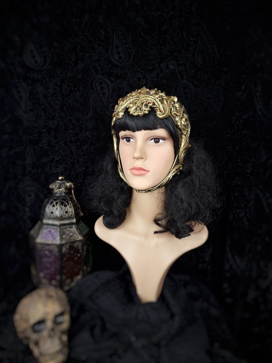 Ready for Shipping / Face Frame Headdress "baroque" Fantasy, Cosplay ...
