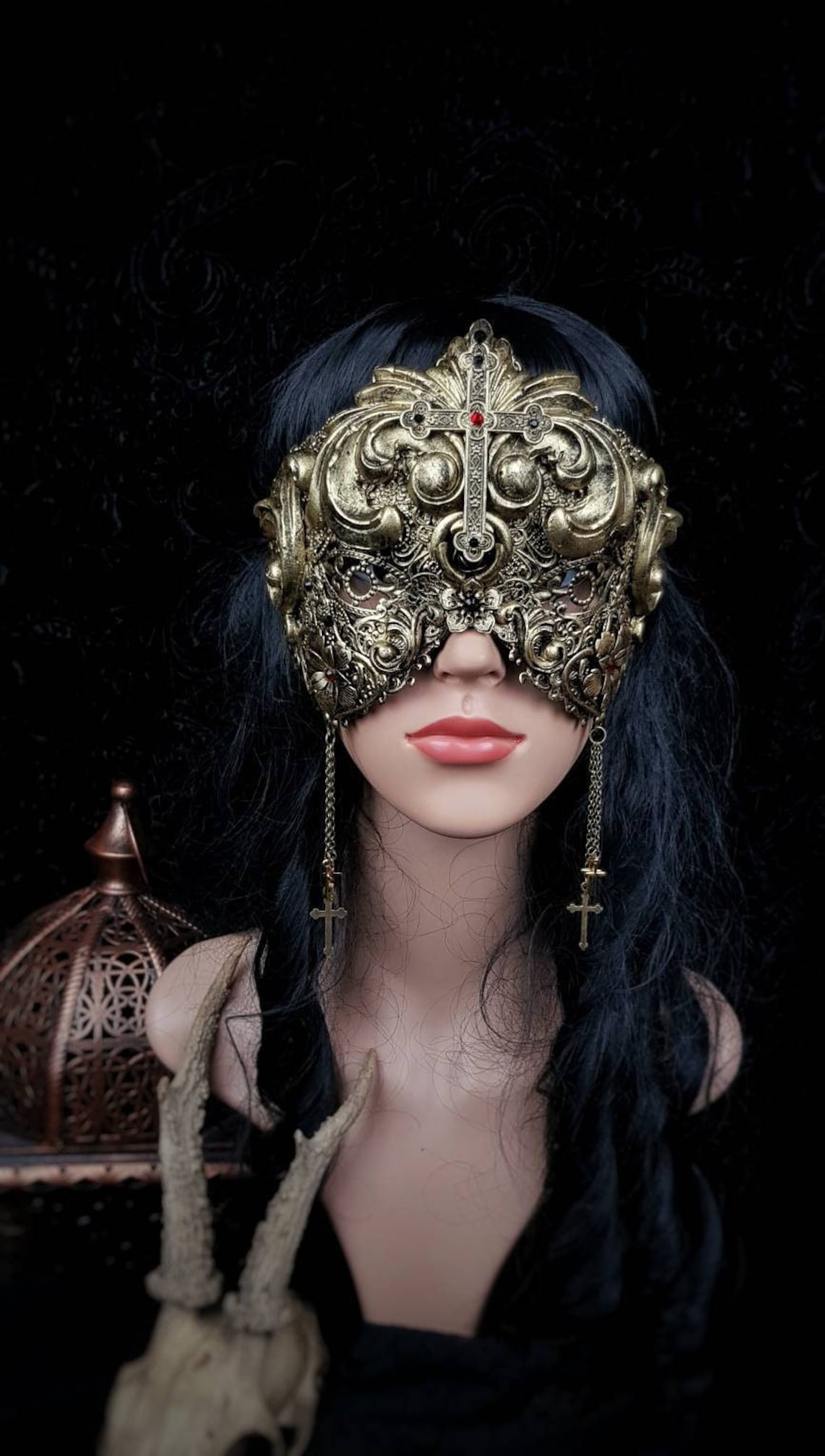 Baroque Blind Mask Fantasy Cosplay Larp Gothic - Etsy UK