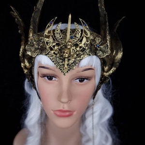 Made to Order / Set Valkyrie Crown & Mouth Mask, Wings Headdress ...
