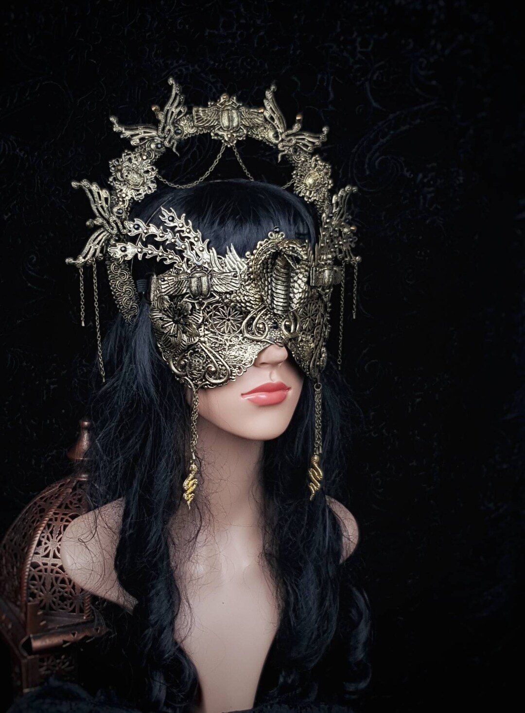 Made to Order / Cobra Crown & Blind Mask Scarab, Headdress, Medusa ...