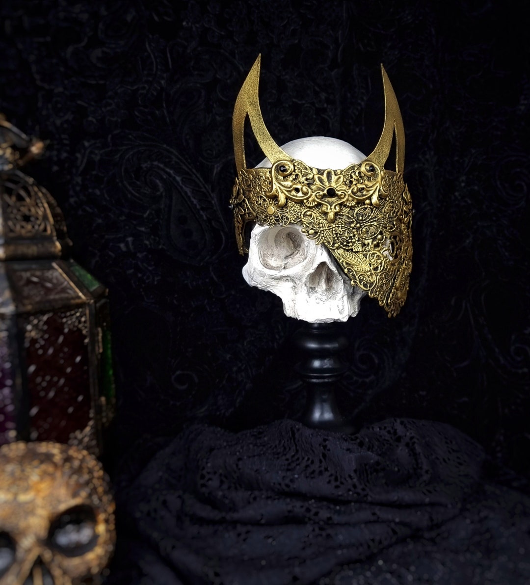 Blind Mask "devils Ear" Half Mask, Cosplay Mask, Vampire, Fantasy ...
