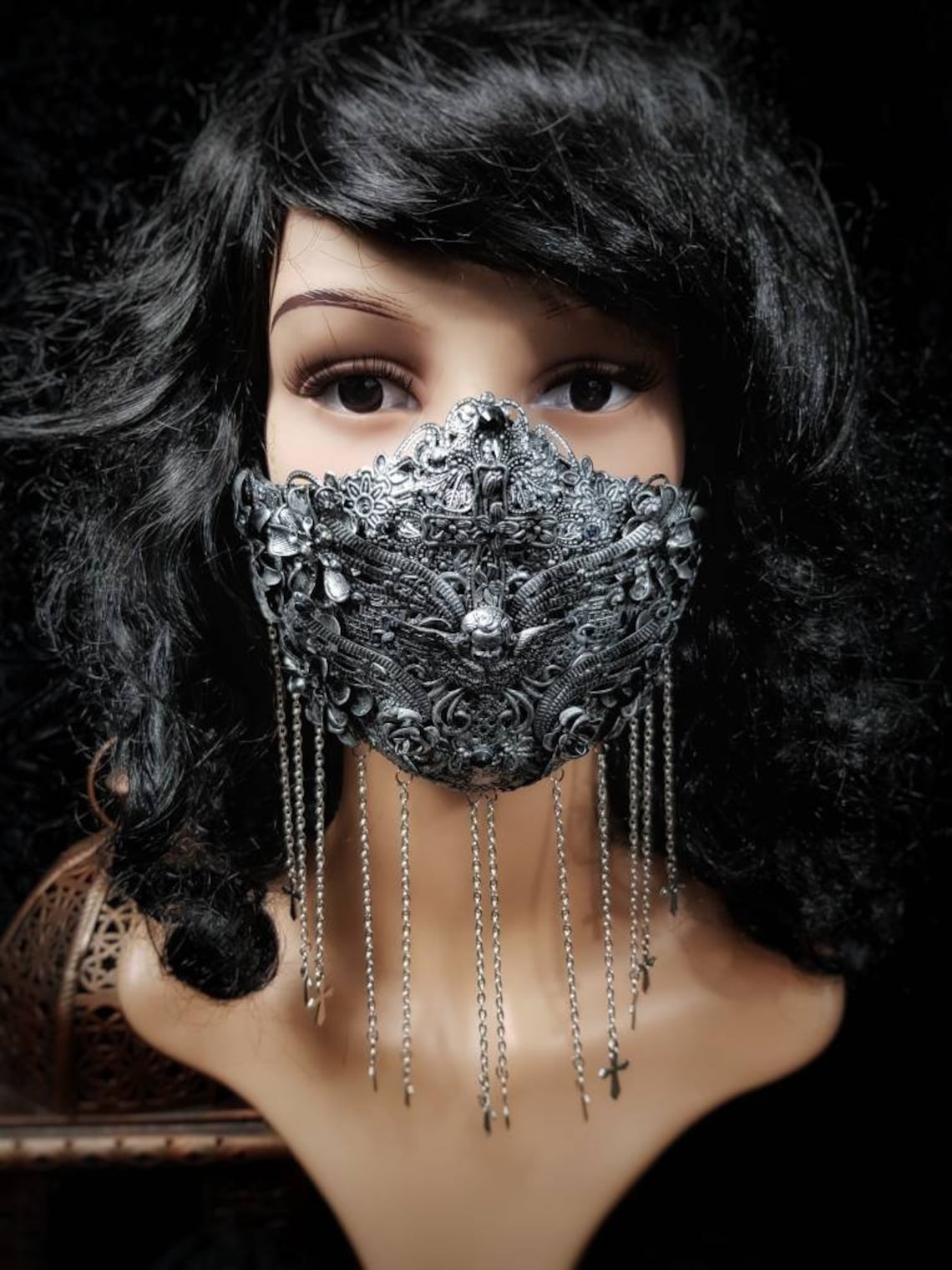Mouth Mask "jeanne D'arc", Jaw Mask Lower Jaw Mask, Gothic Headpiece ...