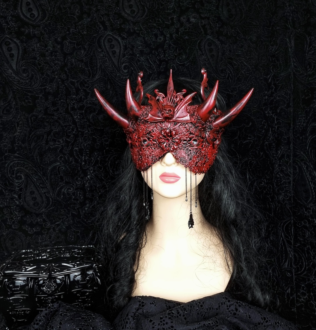 Unique Blind Mask "vampire Demon" Cosplay Costume, Gothic, Fantasy ...