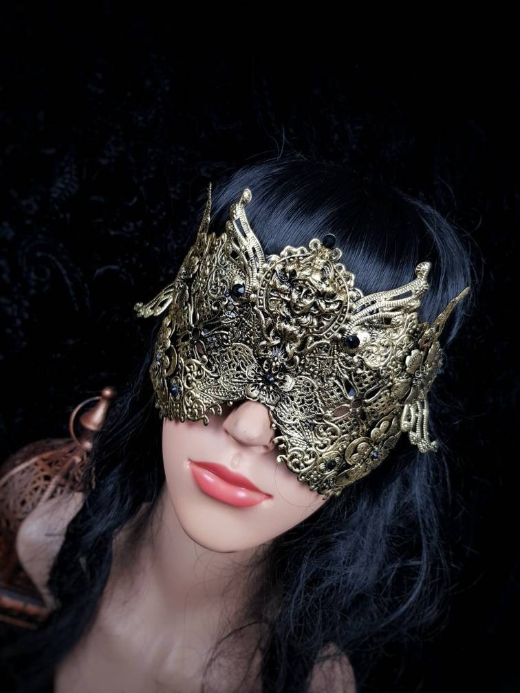Small Art nouveau, blind mask, goth crown, baroque mask, gothic ...