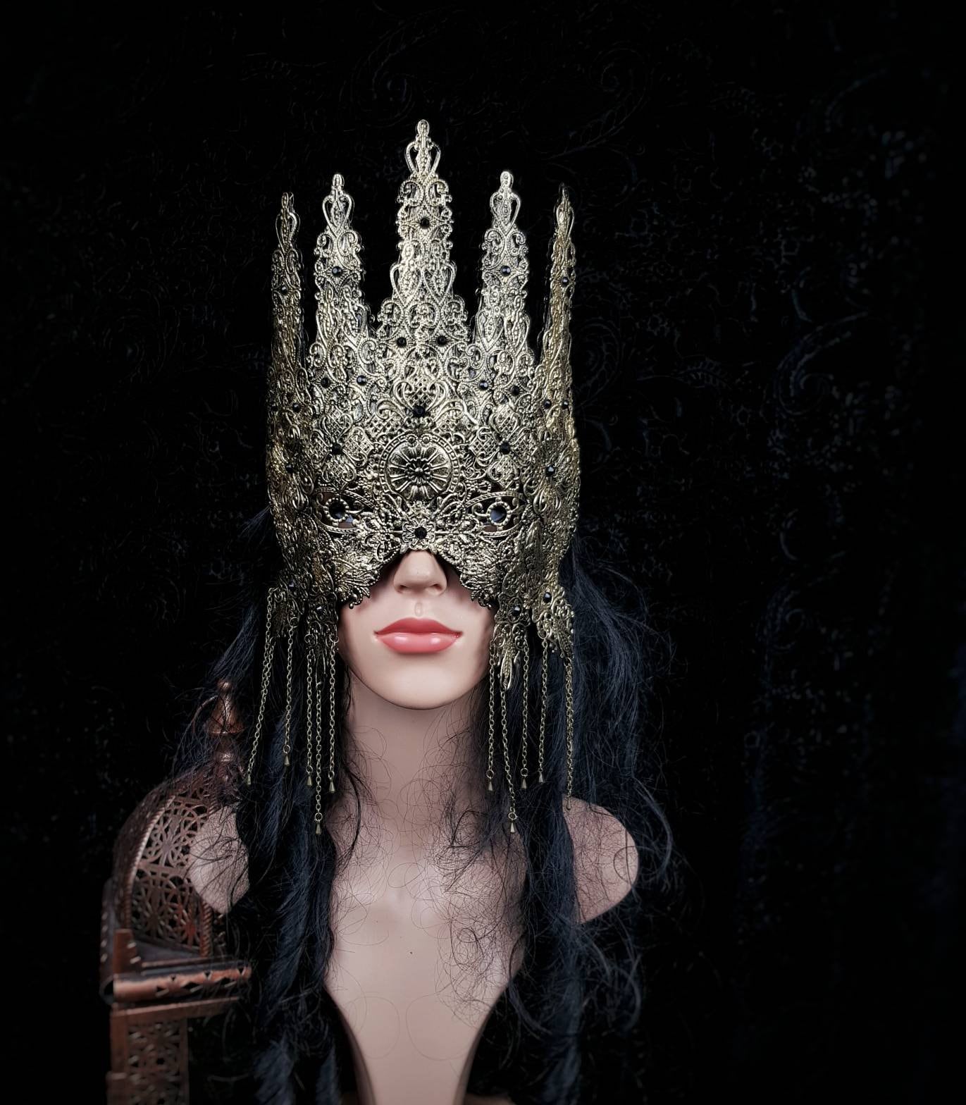 Dark Rider Blind Mask Gothic Crown Gothic Headpiece Medusa - Etsy Australia