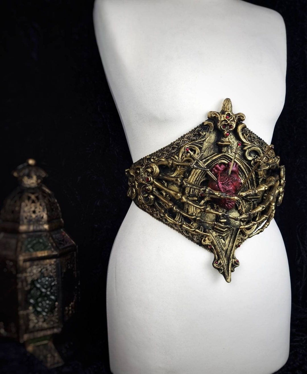Waist Armor, Corset "cathedral Sacred Heart" Skeleton Hands, Cosplay ...