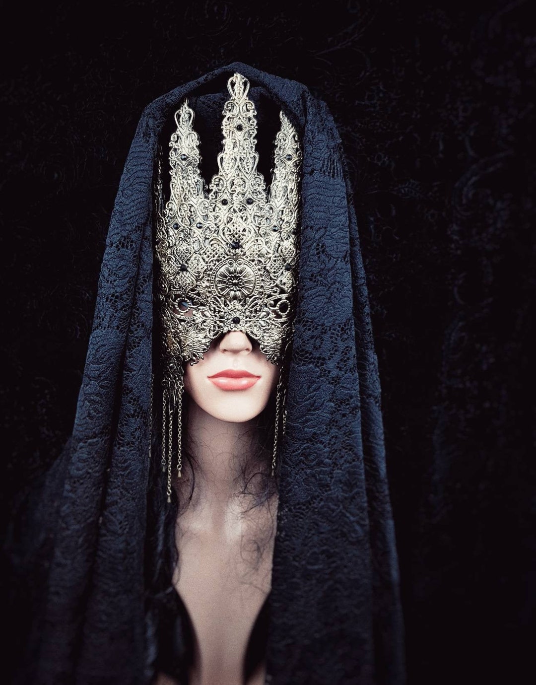 Custom Order / Cathedral Blind Mask "dark Rider" Queen & Lord, Blind ...