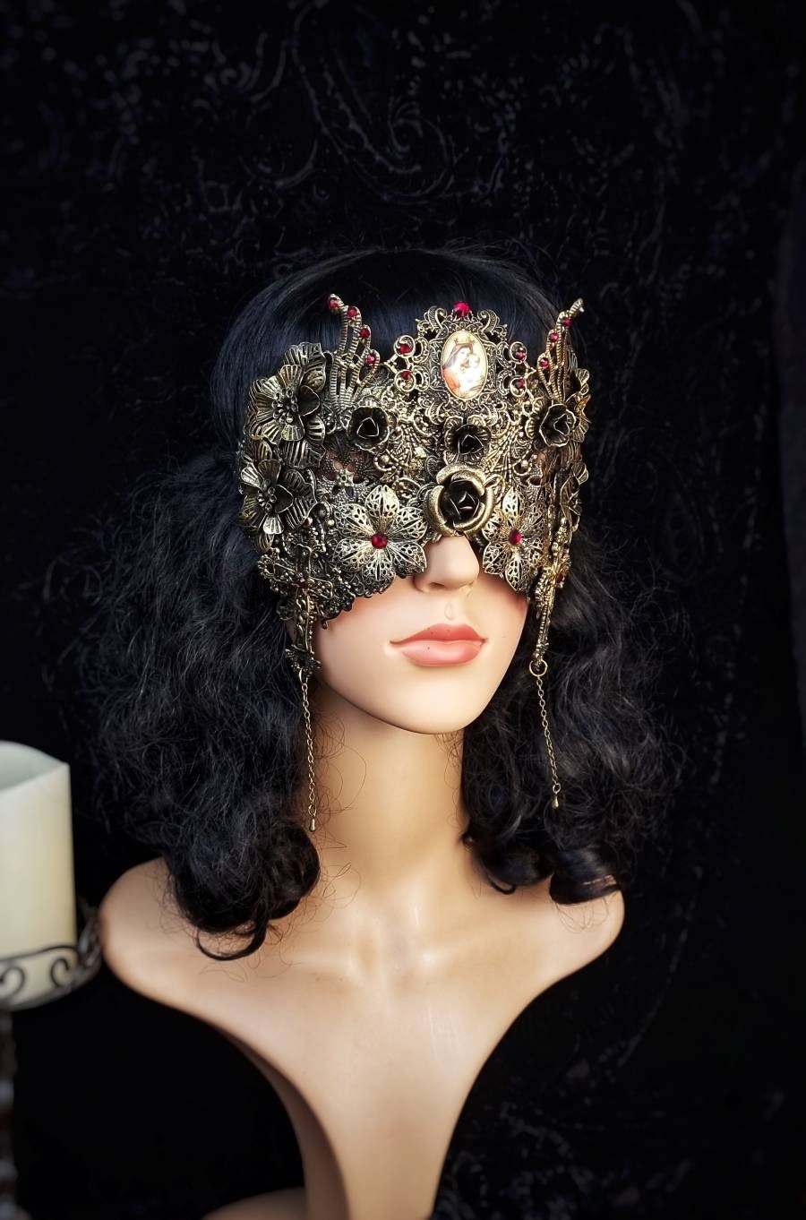 READY TO SHIP/ Blind Mask Holy Madonna cathedral headpiece, baroque ...