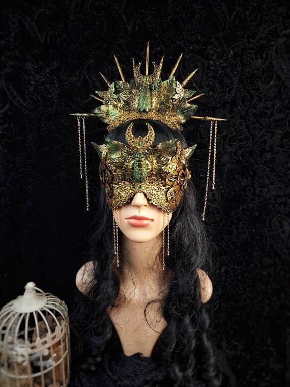 Blind Mask King & Queen Gothic Crown Gothic - Etsy