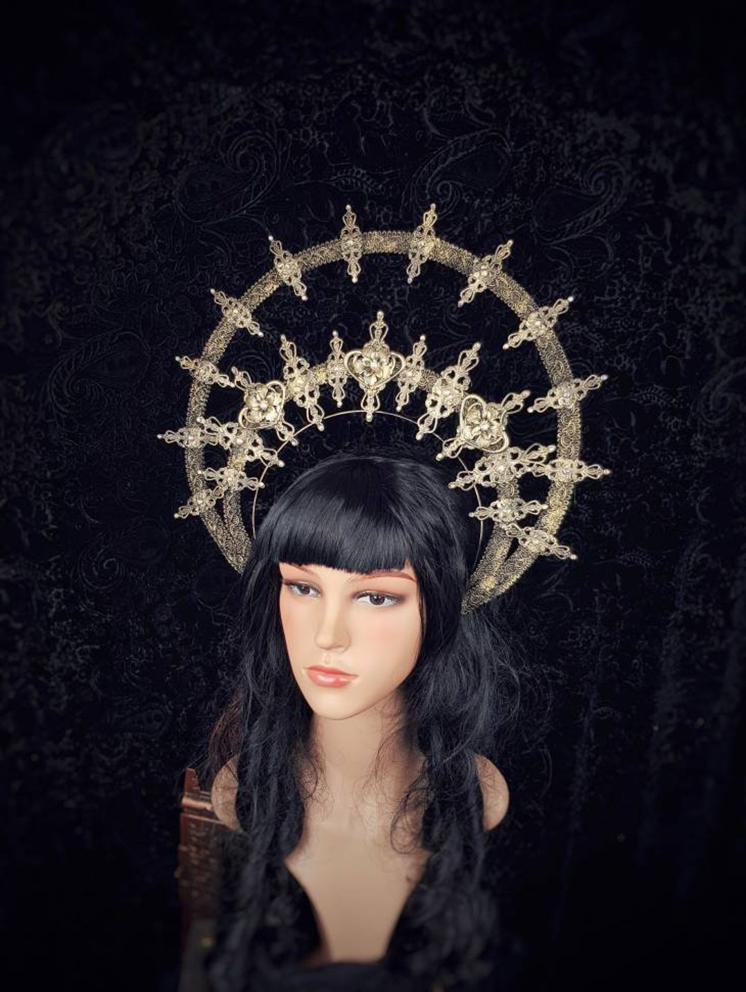 Big Halo Elisabeth Headband, Halo, Gothic Crown, Gothic Headpiece, Goth ...