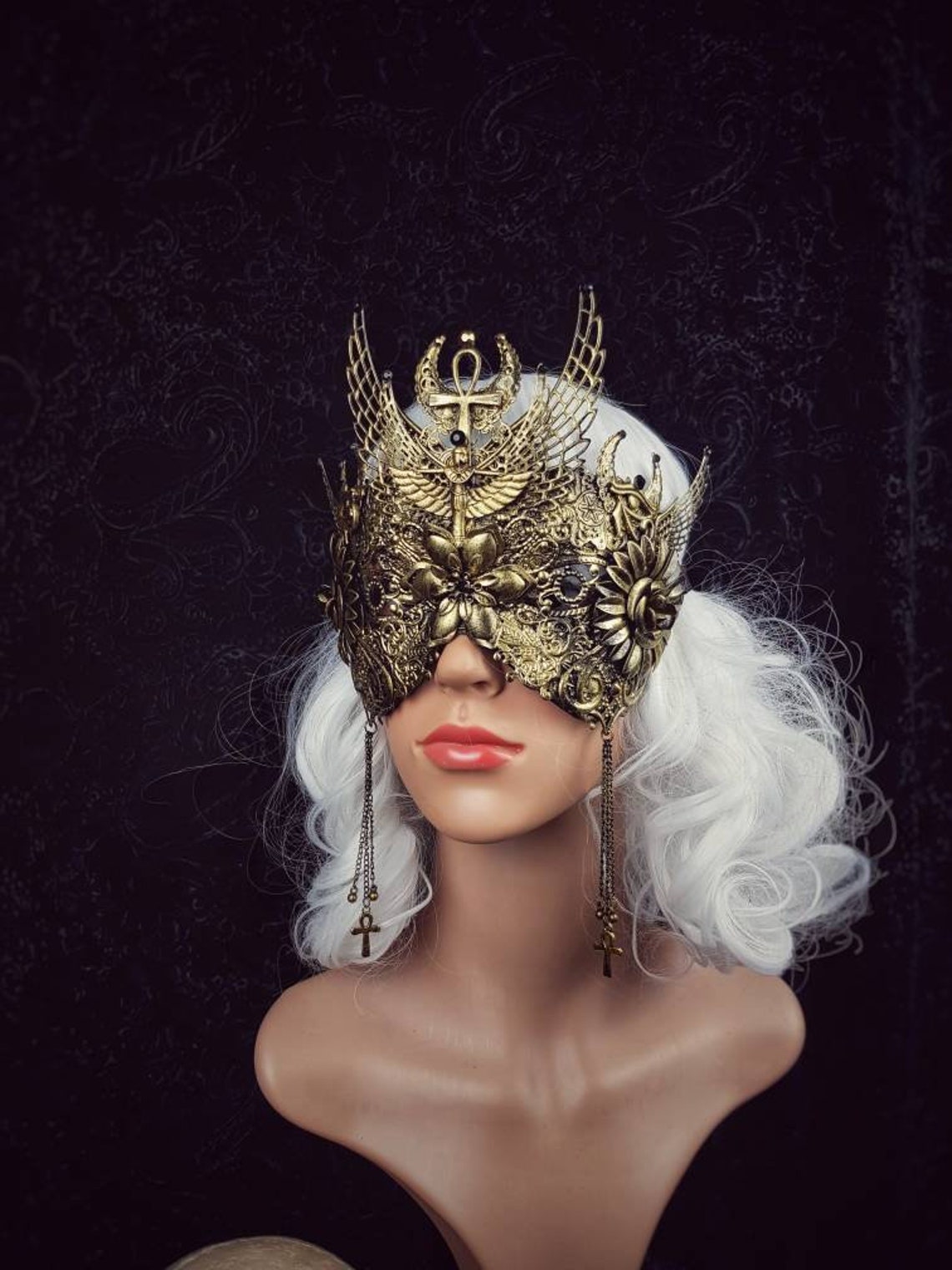 Blind mask Isis medusa mask ankh horus | Etsy