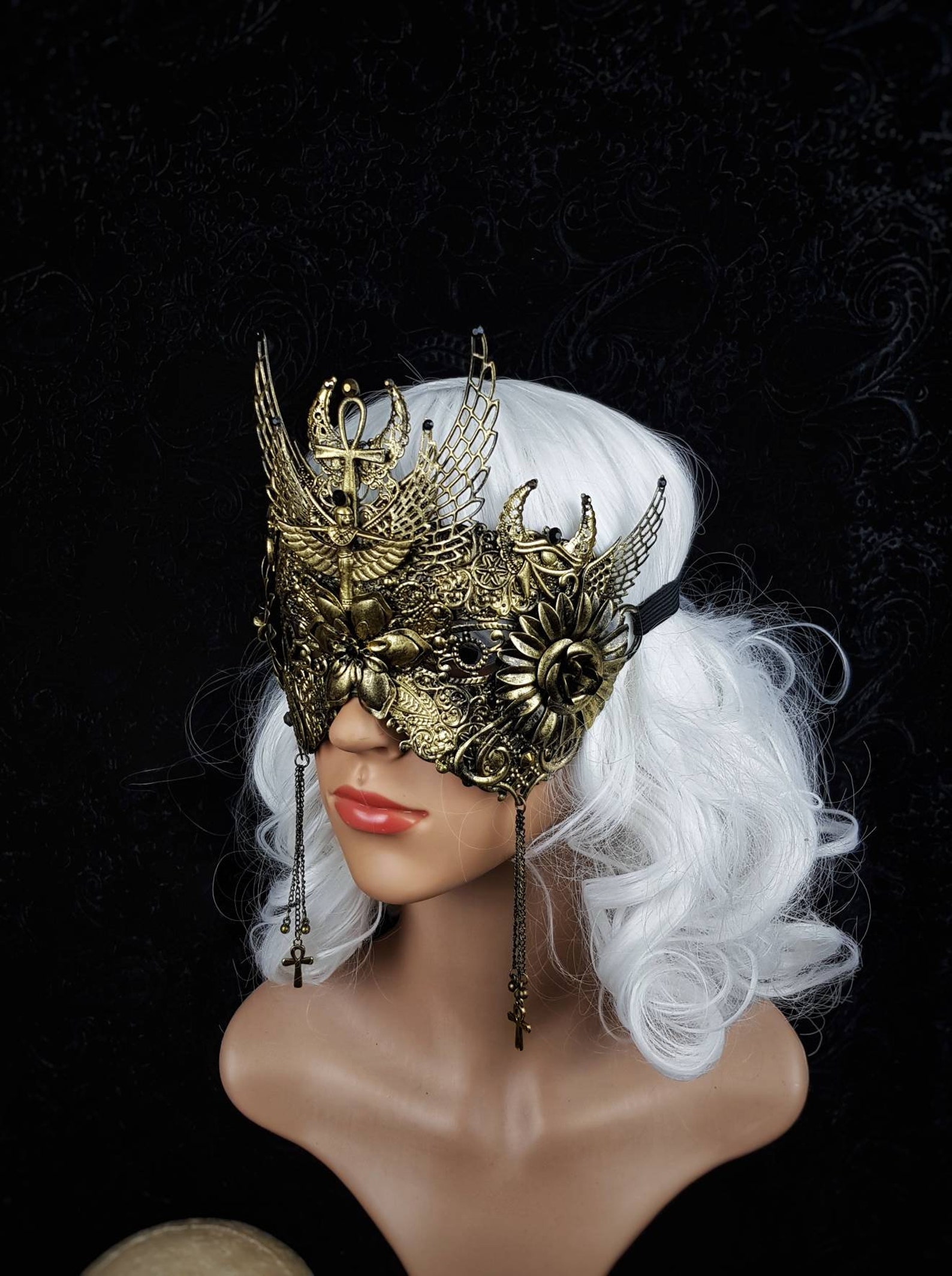 Blind mask Isis medusa mask ankh horus | Etsy