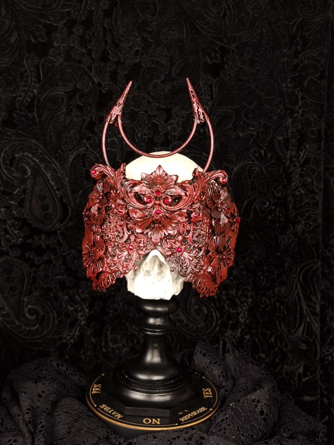 MADE TO ORDER Blind Mask "seer Moon" Cosplay, Vampire, Fantasy, Goth ...