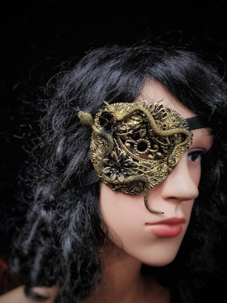 Medusa Eye Patch Blind Mask Fantasy Mask Snake Augenklappe | Etsy