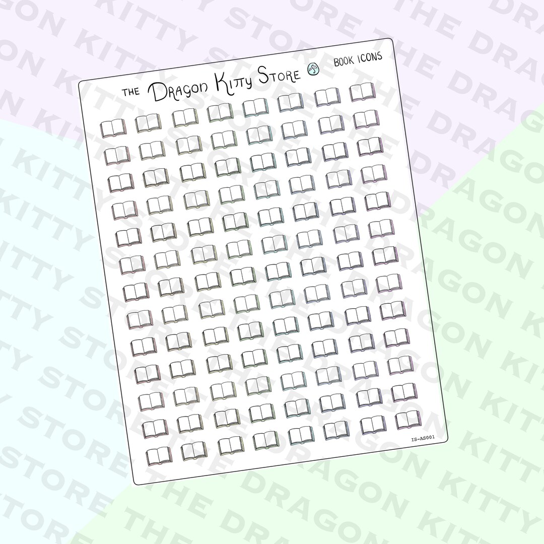 Mini Book Icon Stickers for Marking Studying, Reading, Homework in ...