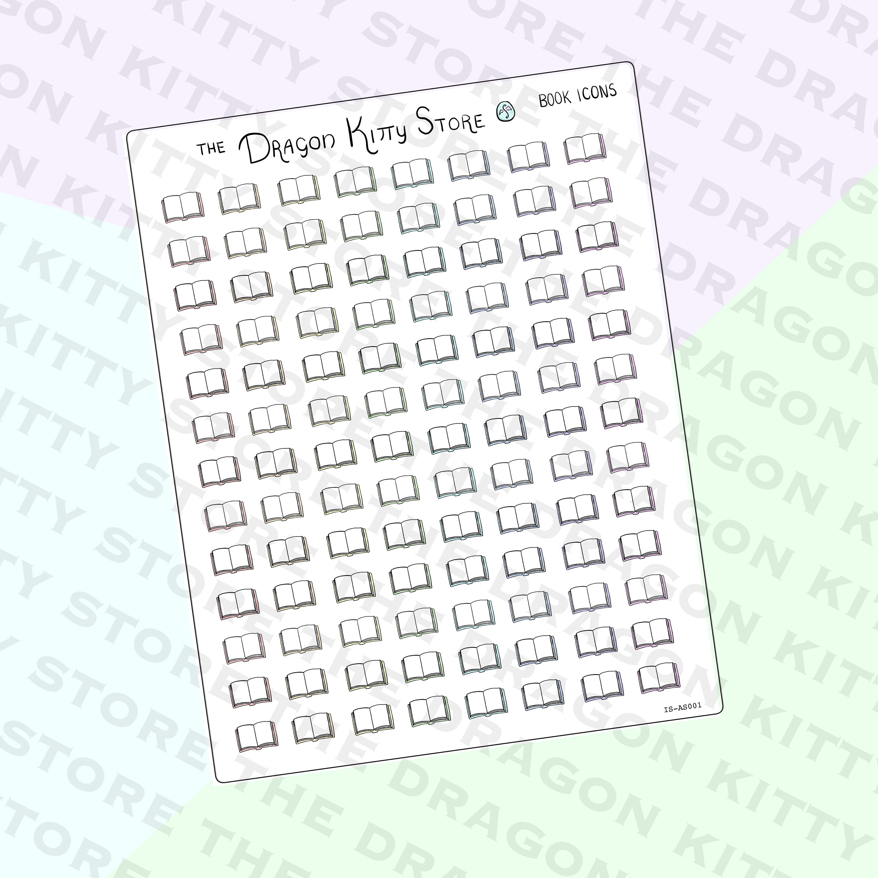 Mini Book Icon Stickers for Marking Studying, Reading, Homework in ...