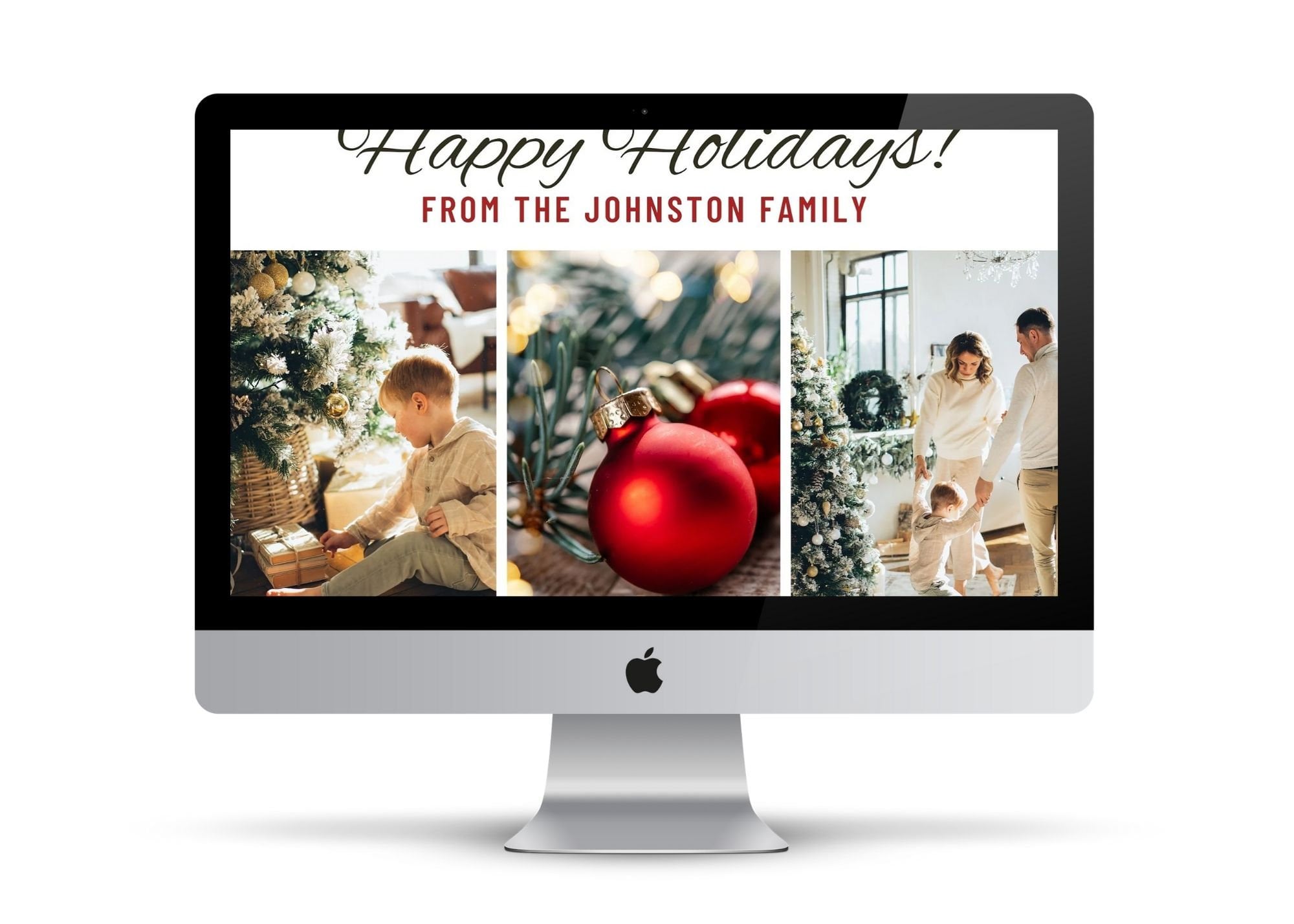 Digital Download, Happy Holidays Card Template, Fully Editable Text and ...