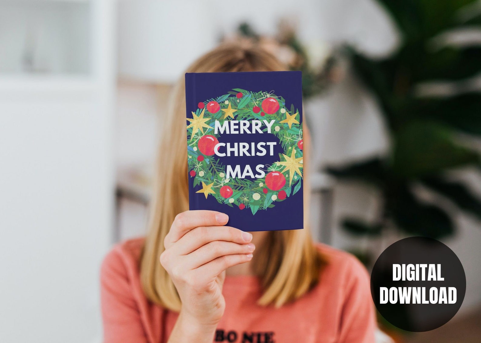 DIGITAL Christmas Cards - Printable Modern Illustration Cards Download ...