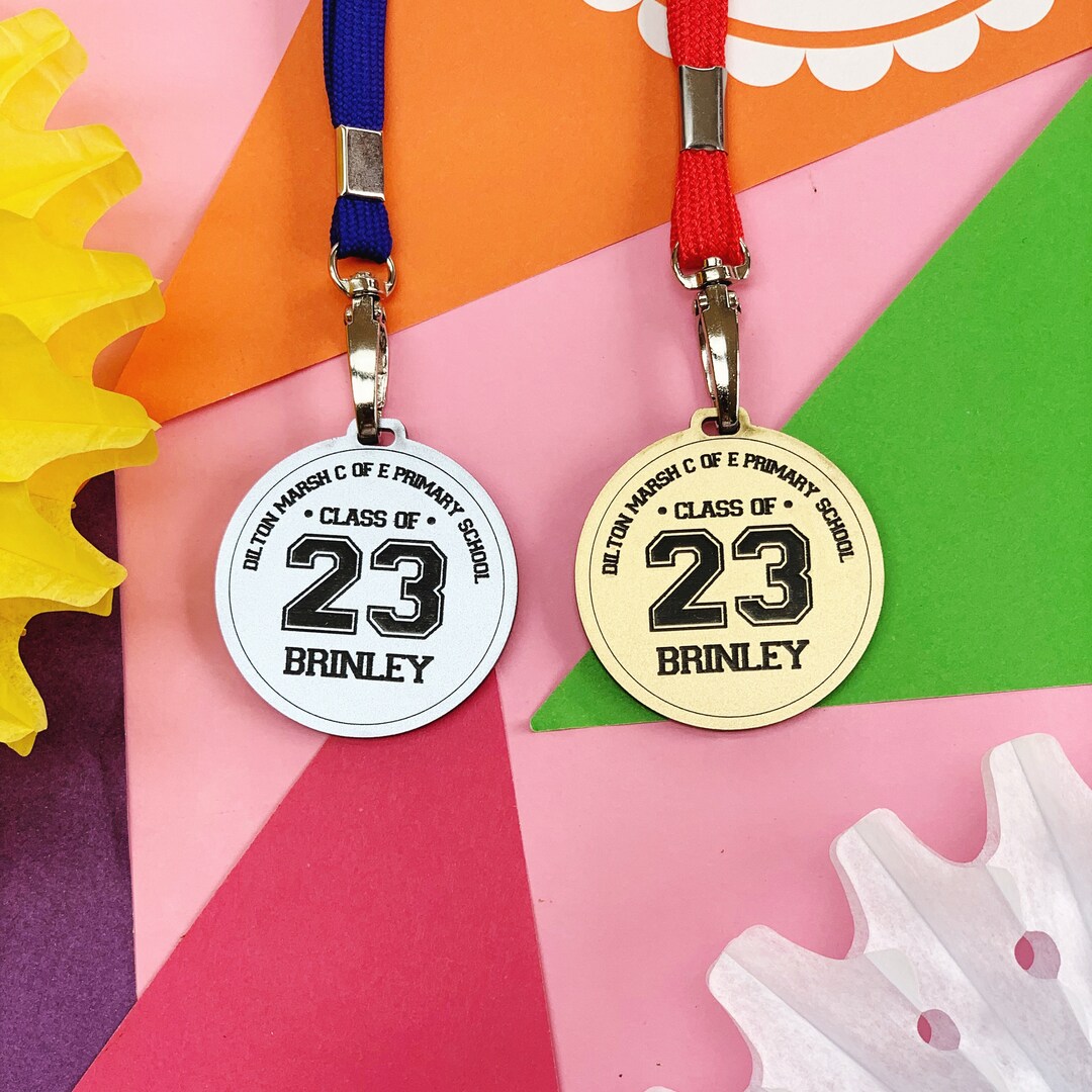 Class of 23 Medal, Personalised School Leavers Medal, End of School ...