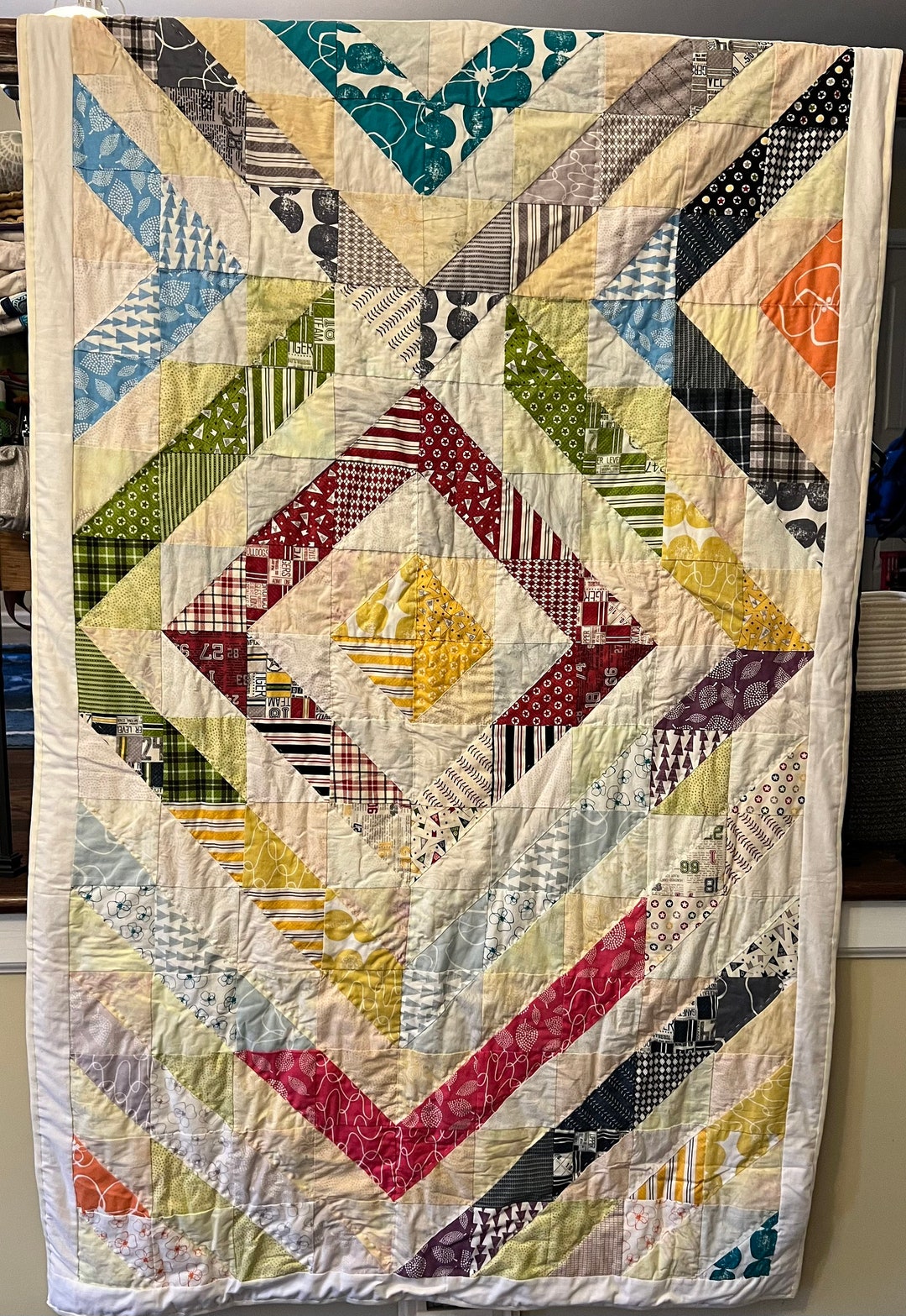 Colorful Sofa Throw Quilt - Etsy