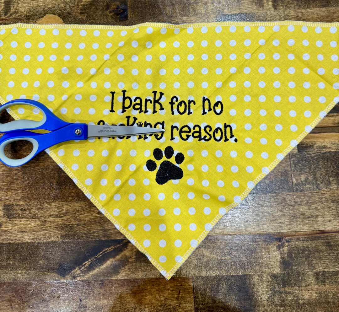Dog Bandana, Tie on Bandana and Over-the-collars for Pets: I Bark for ...