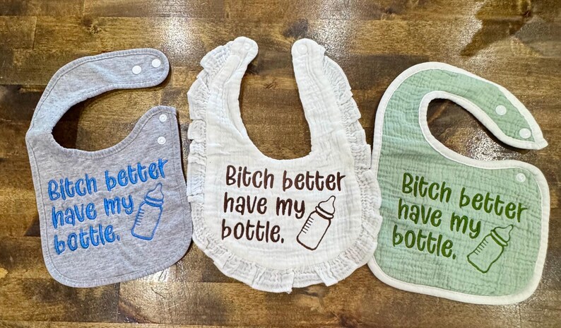 Sassy/spicy Adult Themed Embroidered Baby Bibs - Super "sassy ...