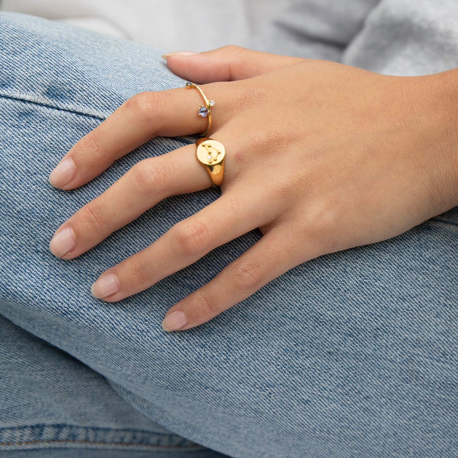 Constellation Signet Ring Signet Ring Silver Ring Star | Etsy