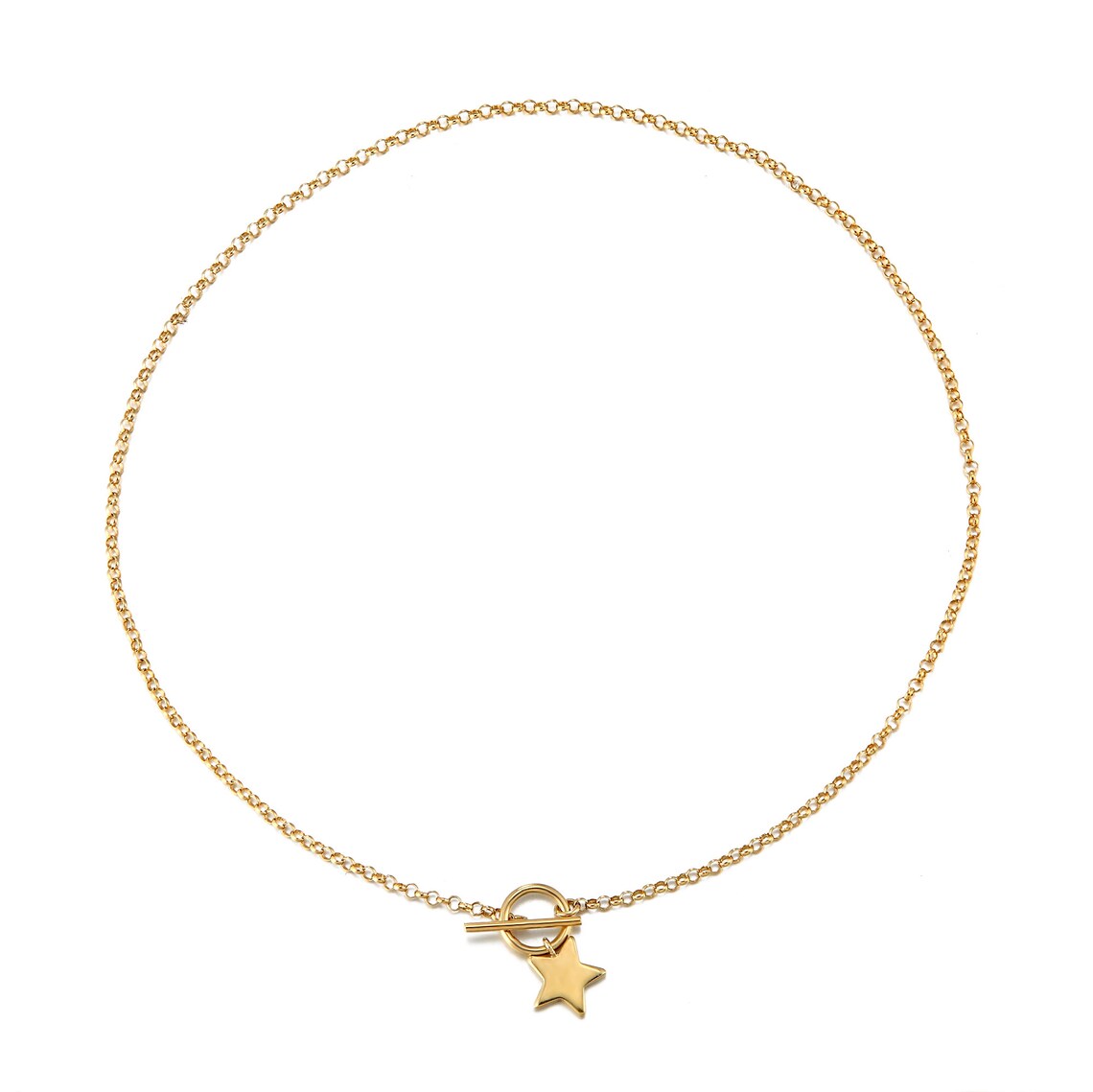 T-bar Star Toggle Chain Necklace T-bar Chain Chunky - Etsy UK