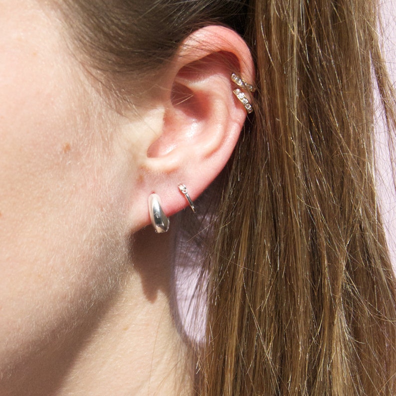 Chunky Small Hoops Cashew Hoops Big Gold Hoops Thick - Etsy