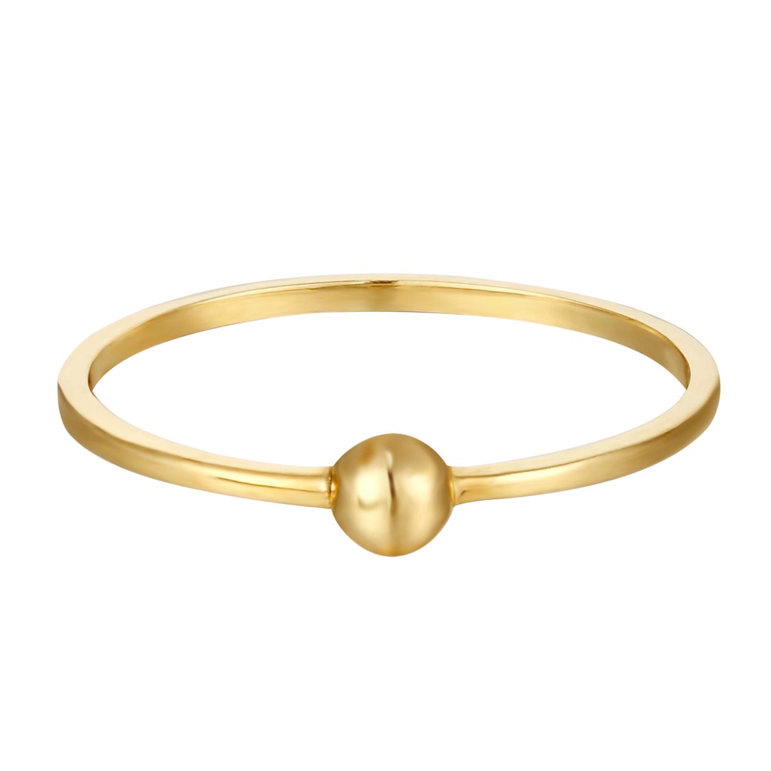 9ct Gold Bead Dot Ring Bead Ring Gold Ring Skinny Ring - Etsy