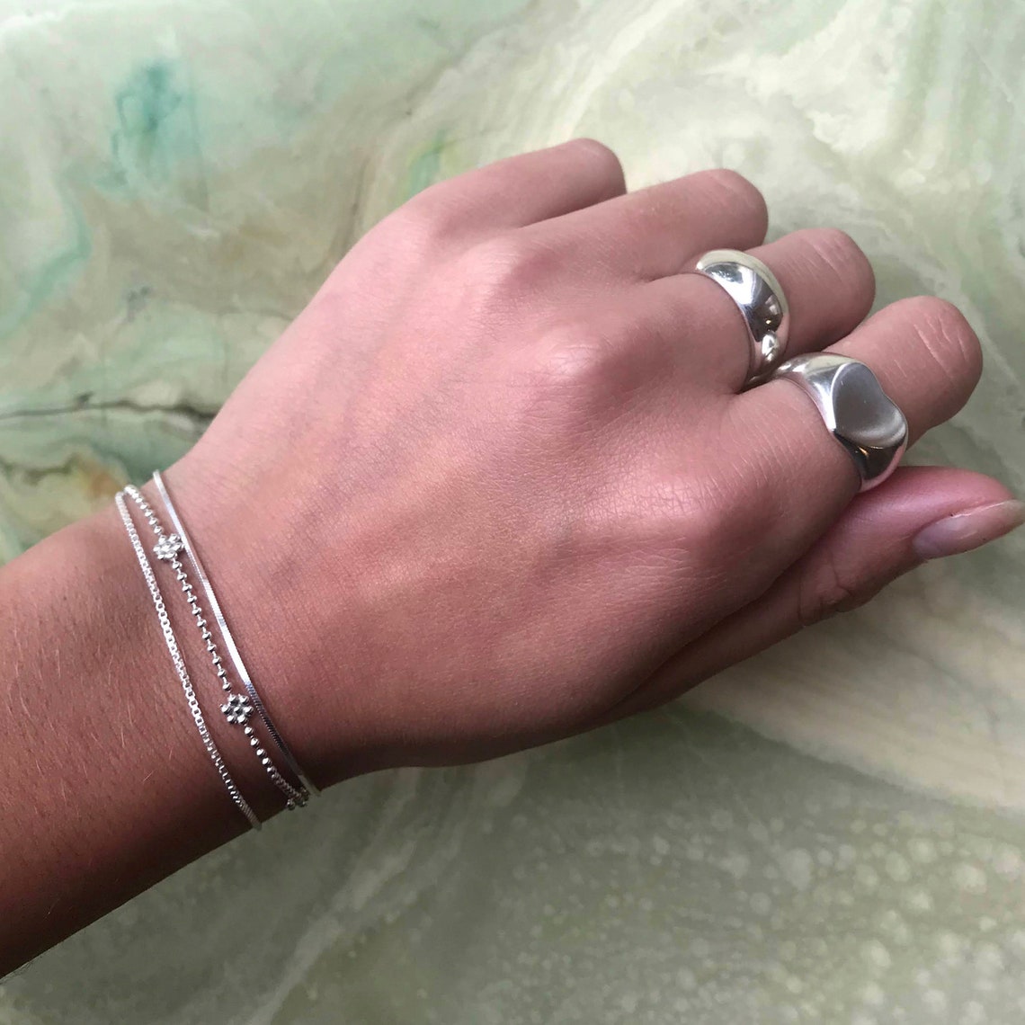 Box Chain Bracelet Chain Bracelet Adjustable Gold - Etsy UK