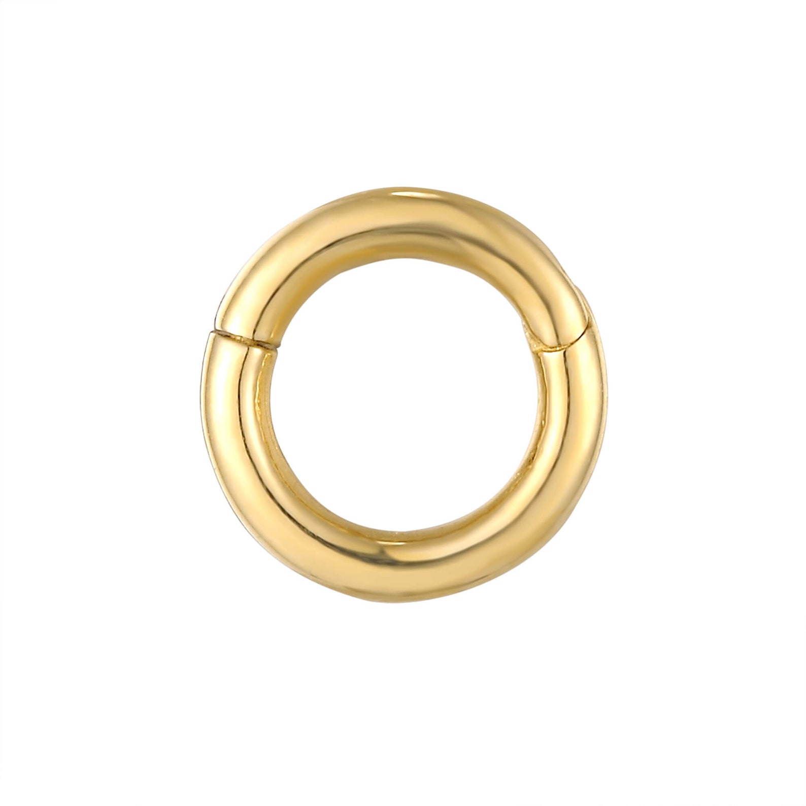9ct gold clicker hoop gold clicker hoop segment hoop | Etsy