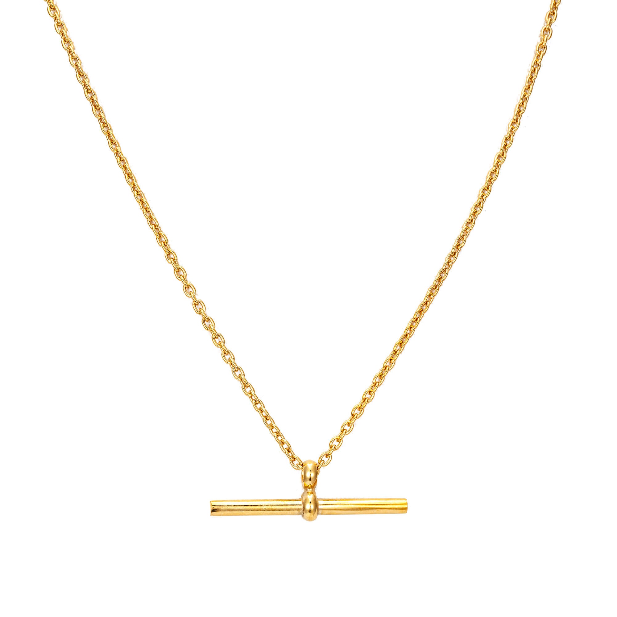 T-bar Necklace T-bar Chain Chain Necklace Charm - Etsy UK