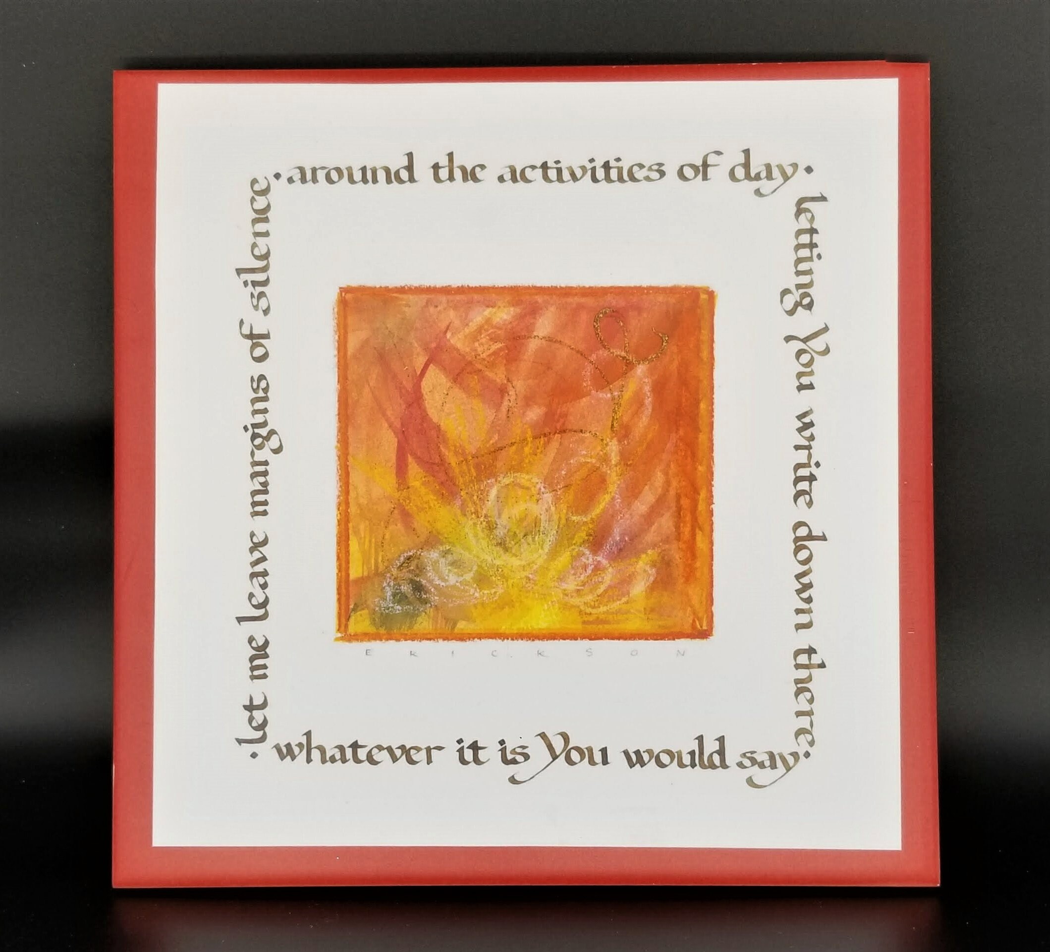 Margins Custom Calligraphy 8X8 Ceramic Tile With Wrought-iron Easel - Etsy