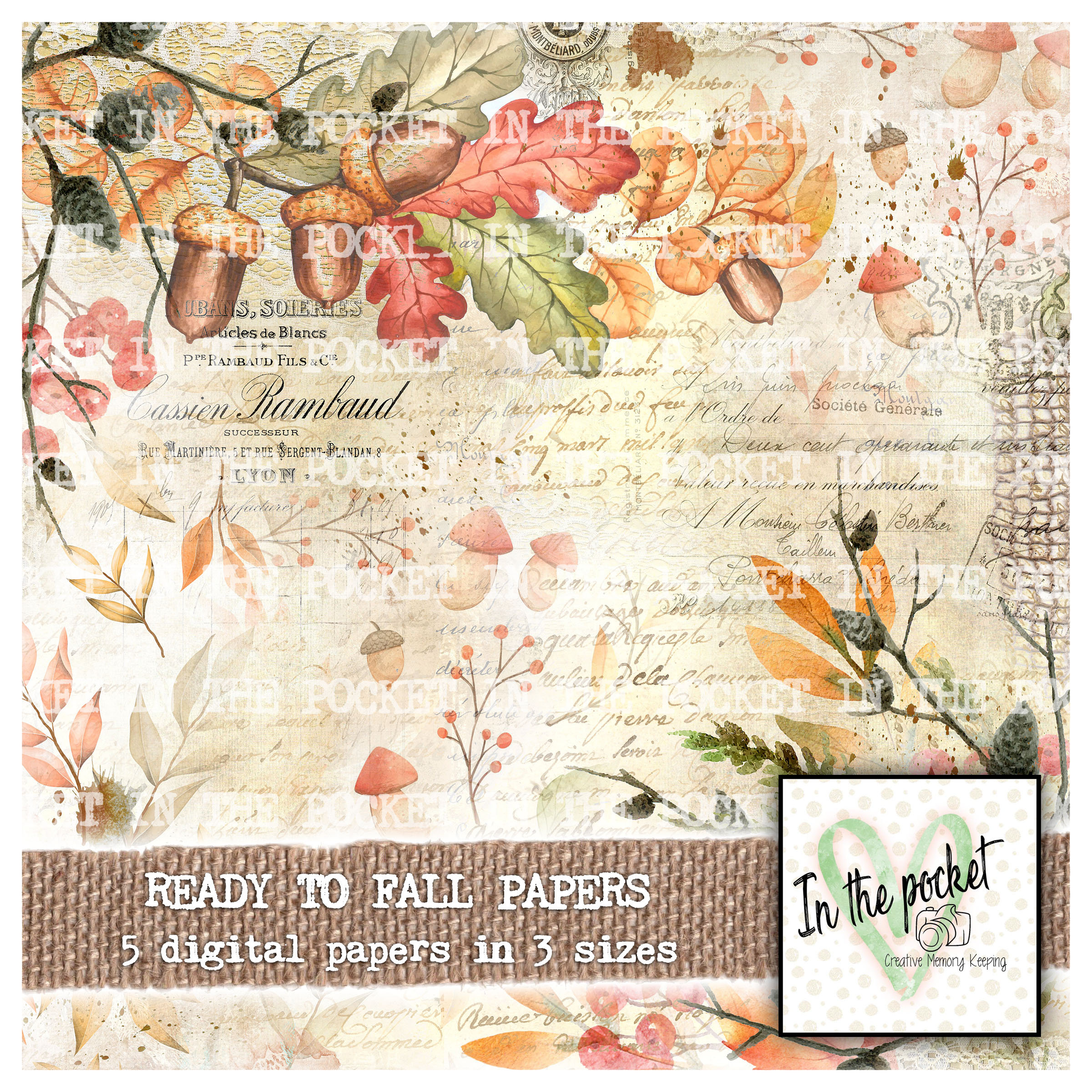 Fall, Autumn, Printable, Papers, Journal, Digital Download, Scrapbook ...