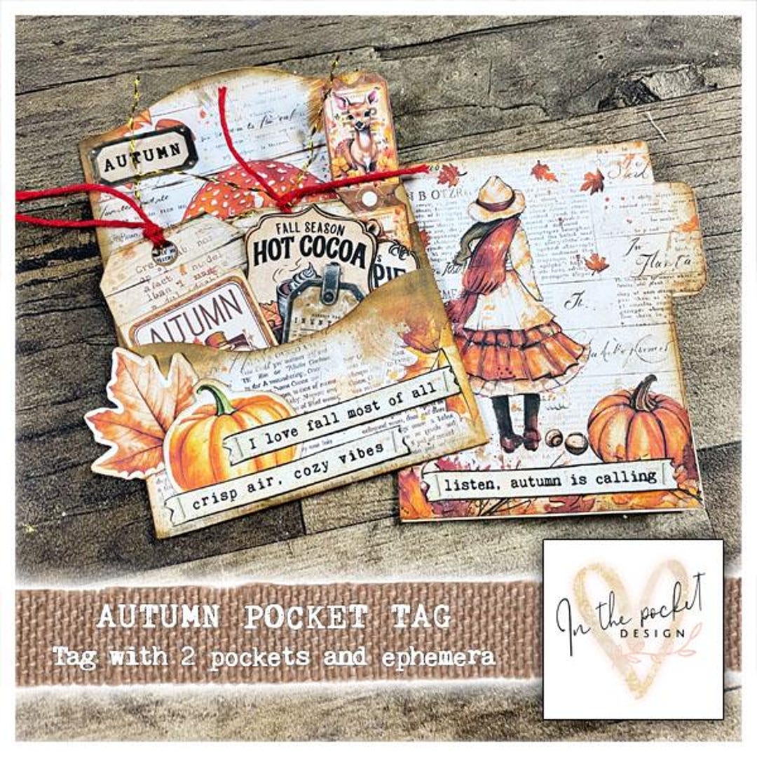 Pocket Tag, Autumn, Fall, Journal, Printable, Digital Download, Junk ...