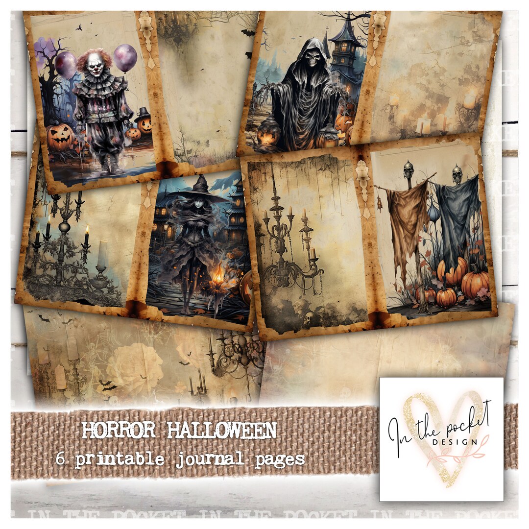 Halloween, Journal Pages, Junk Journal, Writing Paper, Notepaper ...