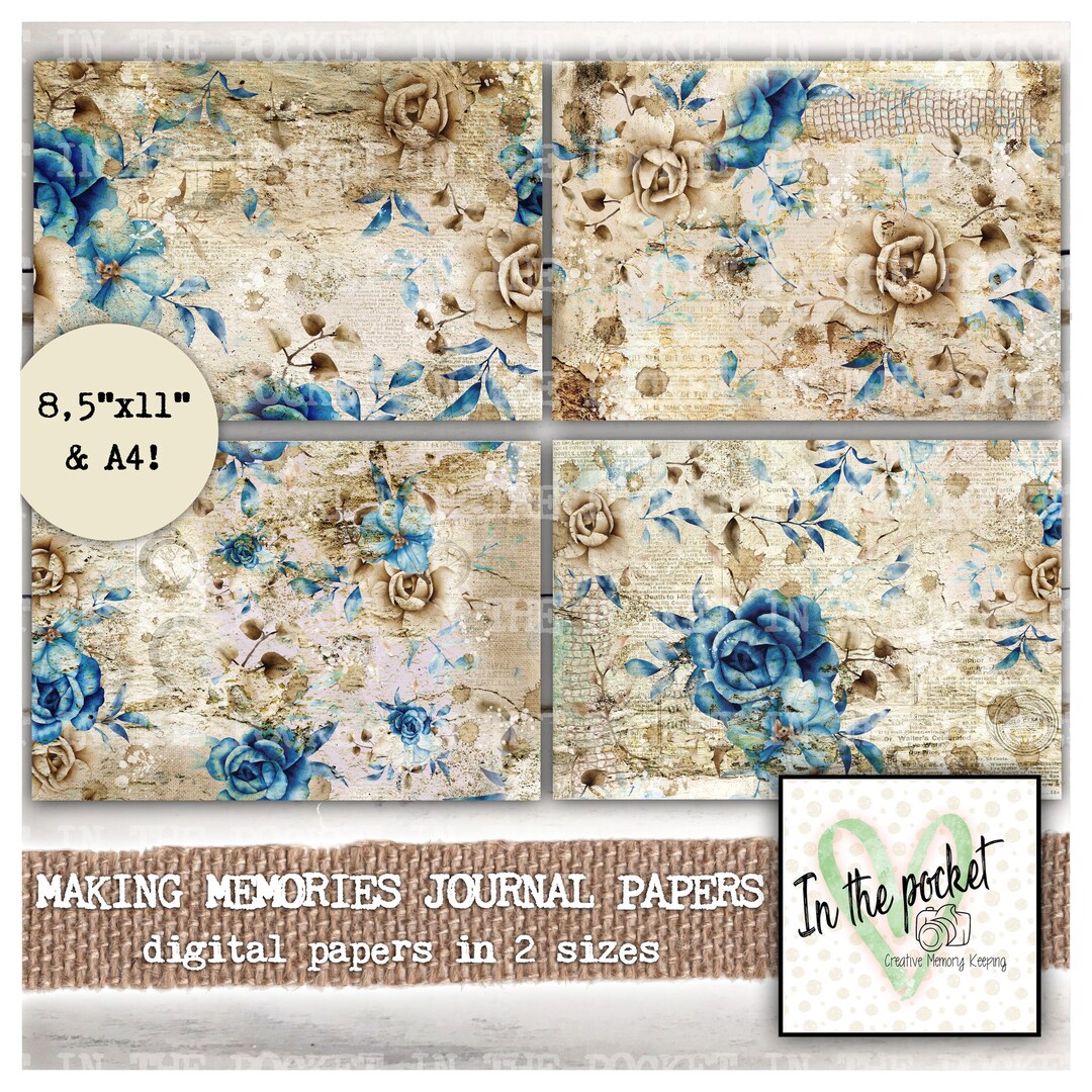 Making Memories, Junk Journal, Background Papers, Printable, Scrapbook ...